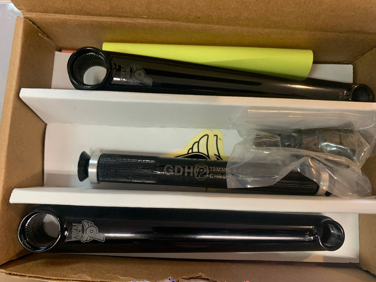 Profile Bmx Racing 175 22 Mm Column Crank Kit Black 22mm Cranks – Cheap ...